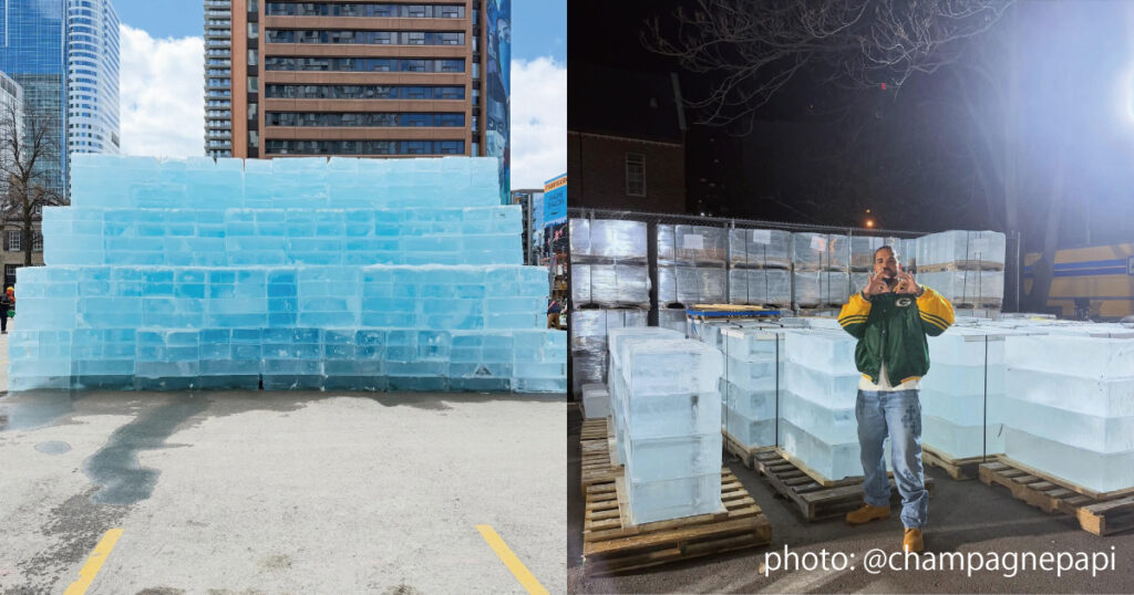 トロントに巨大な氷が出現。Drake、新アルバム『Iceman』大胆プロモーション - LifeToronto カナダ・トロント現地情報
